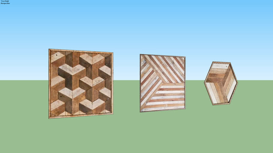 patterned framed wood set | 3D Warehouse