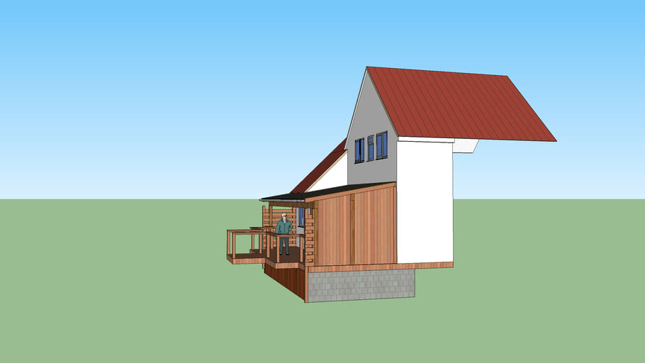Decking veranda felt roof full | 3D Warehouse