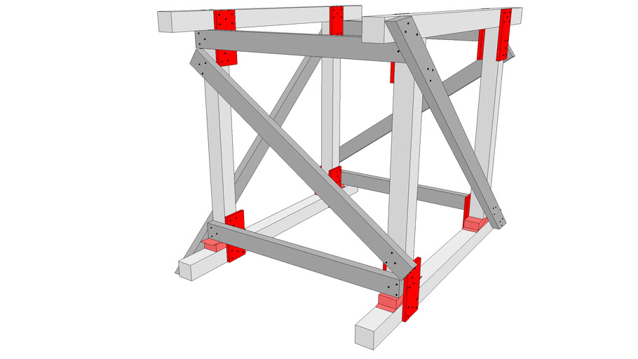 Short laced post vertical shore | 3D Warehouse