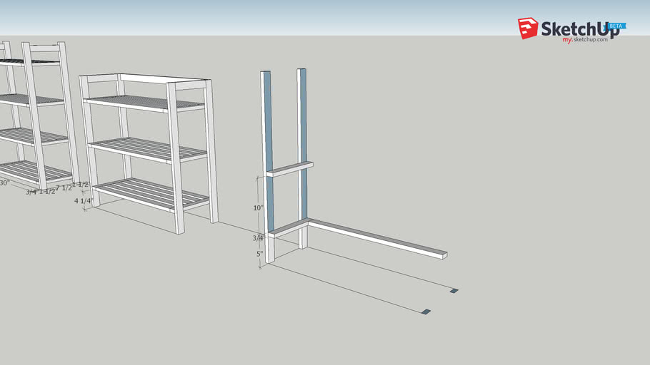 Shoe rack design 1 | 3D Warehouse