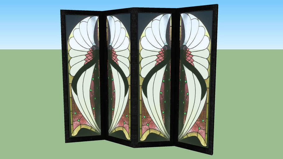 glass art deco screen | 3D Warehouse