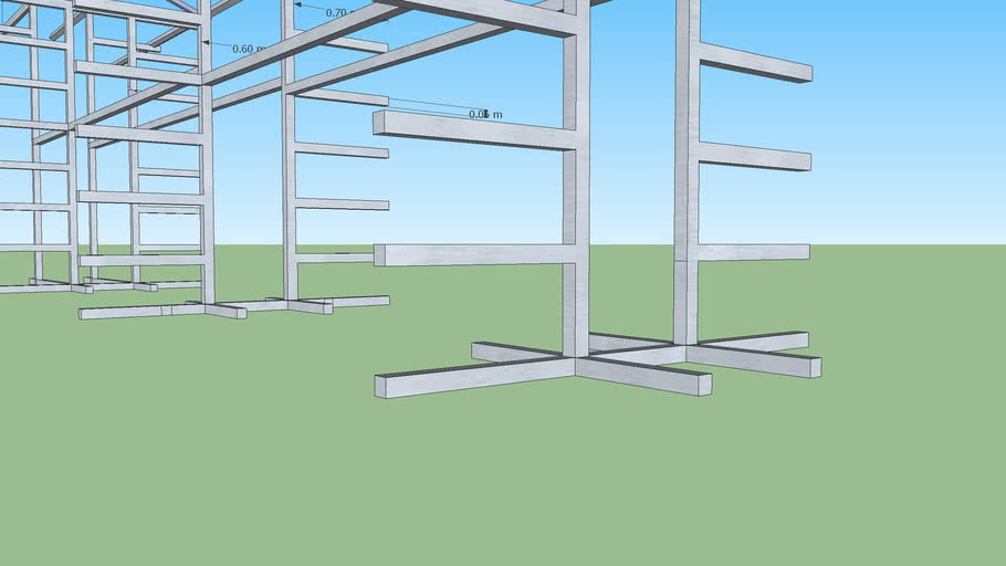 Galvanised rack for sculling boats | 3D Warehouse
