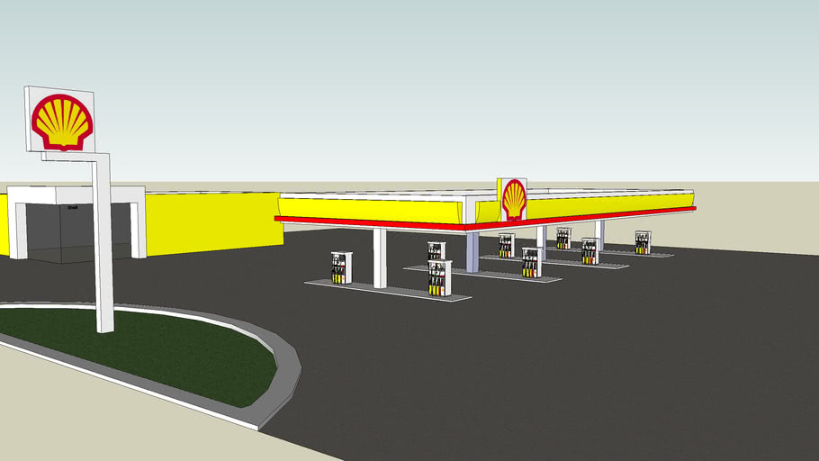 Shell Gas Station New Design | 3D Warehouse