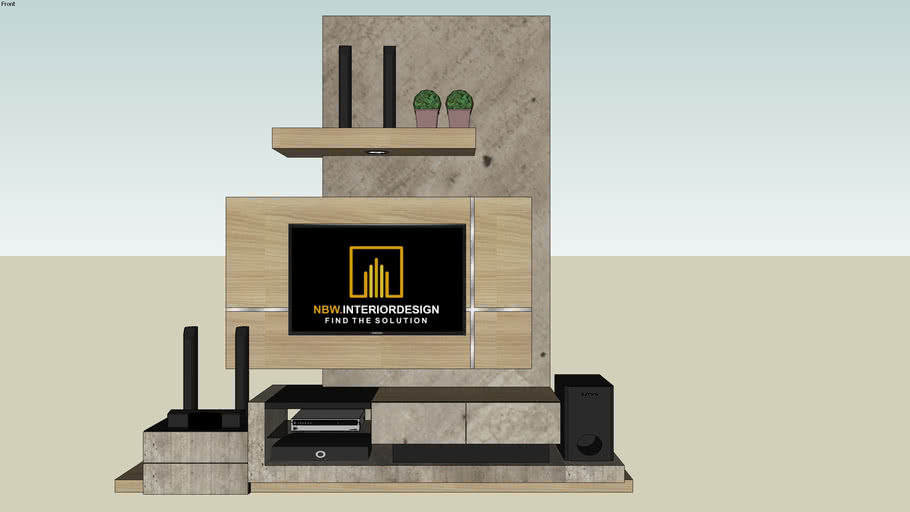 backdrobe tv minimalis | 3D Warehouse