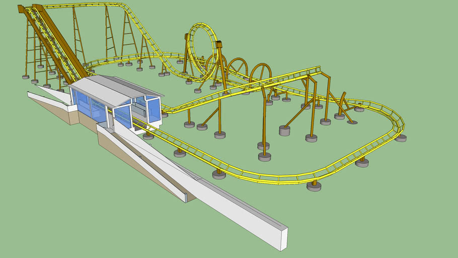 double loop roller coaster | 3D Warehouse
