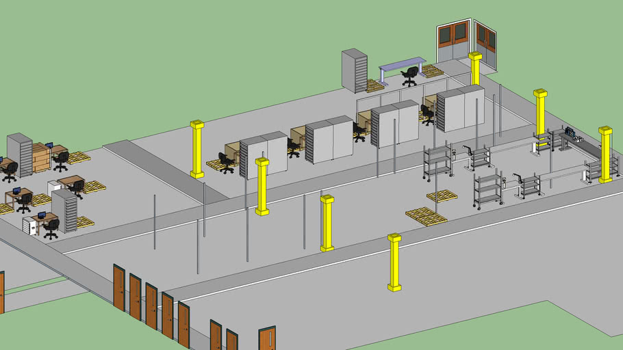 Typical production floor design | 3D Warehouse