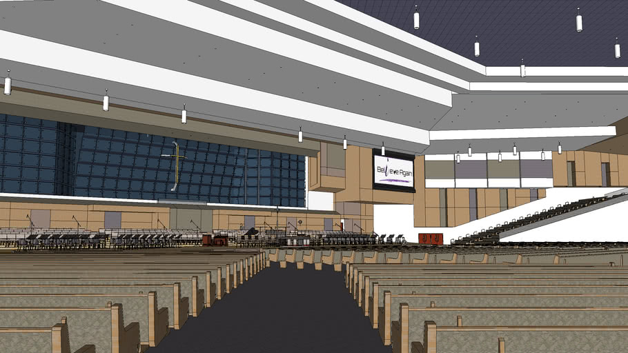 Large Modern Church Sanctuary | 3D Warehouse