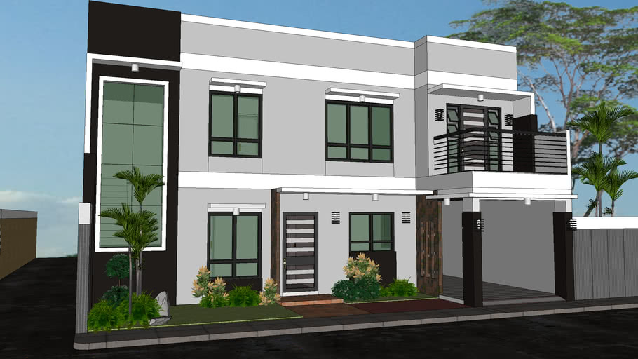 modern two storey | 3D Warehouse