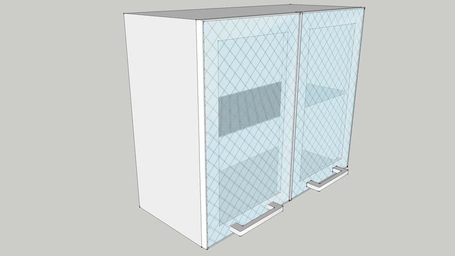 750 Wall Module with Two Glass Shutters and Aluminum Frame 750X300X600 ...