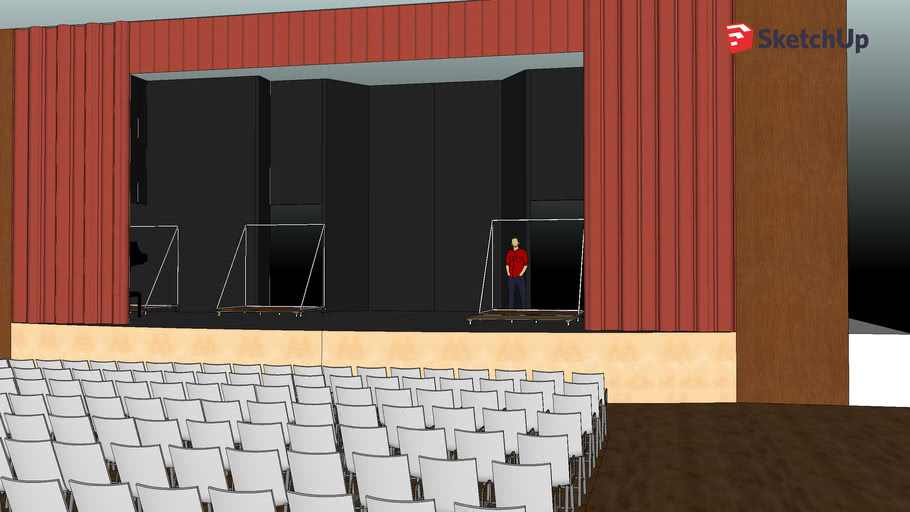 escenario aula magna instituto ballester habitaciones moviles | 3D ...