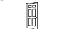 6 panel door | 3D Warehouse
