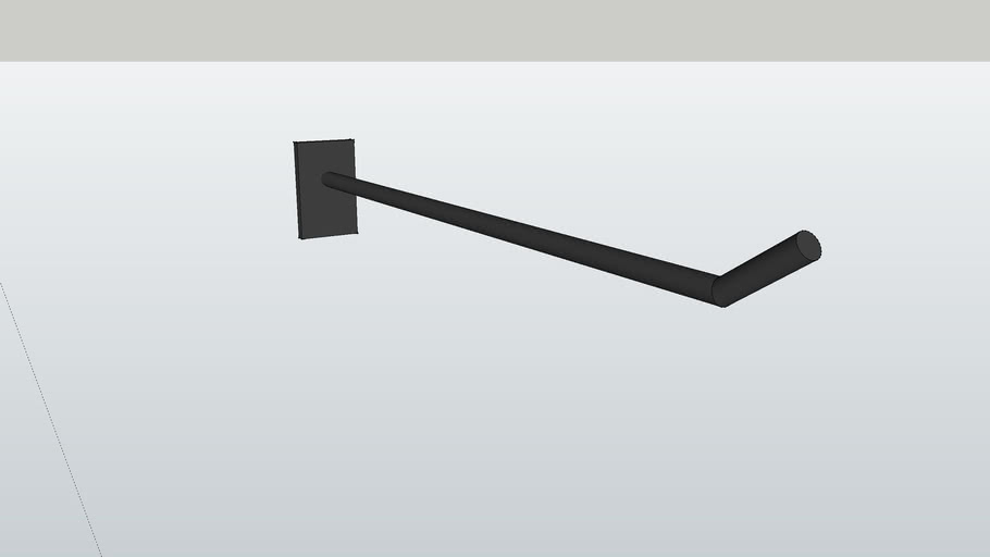 Hook 200mm Black | 3D Warehouse