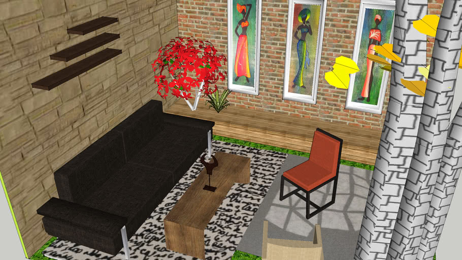 funky outdoor courtyard | 3D Warehouse