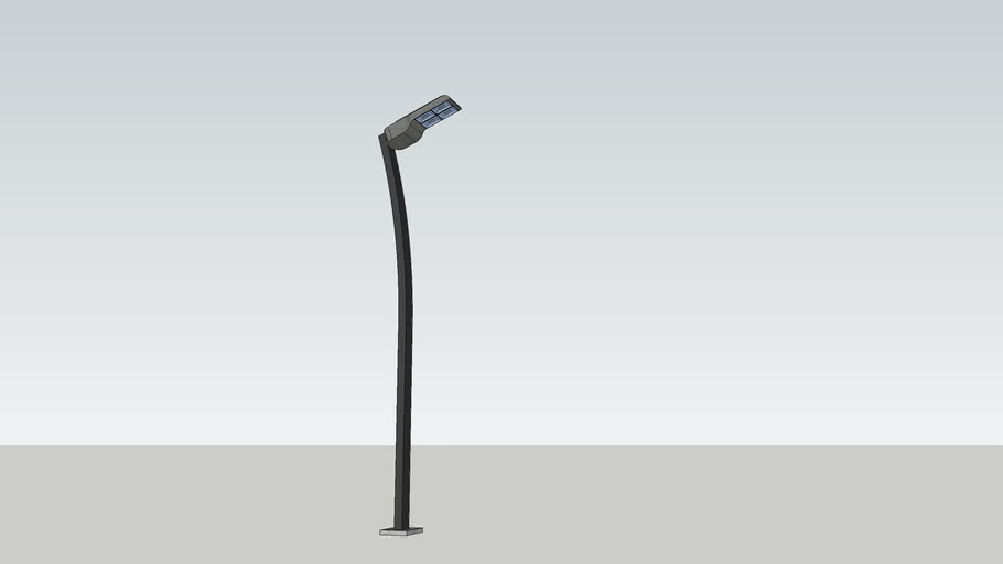 LIGHT POST WITH SOLAR PANEL | 3D Warehouse
