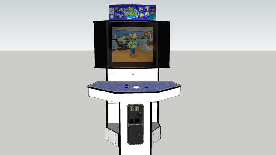 The Simpsons Bowling arcade game (Showcase Cabinet) | 3D Warehouse