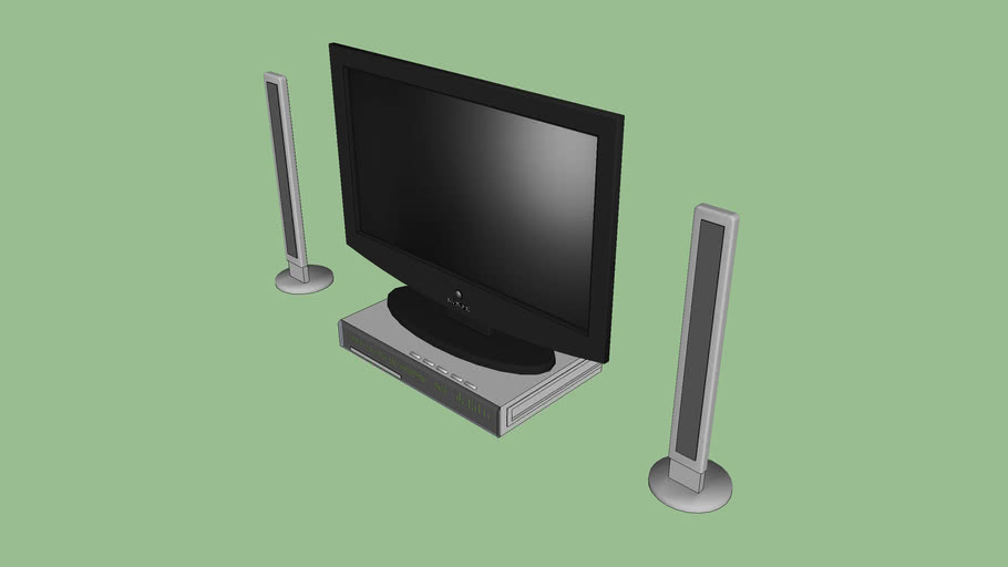 TV + DVD player and speakers | 3D Warehouse