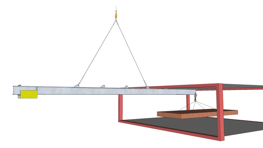 Offset Picking Beam for hoisting Material | 3D Warehouse