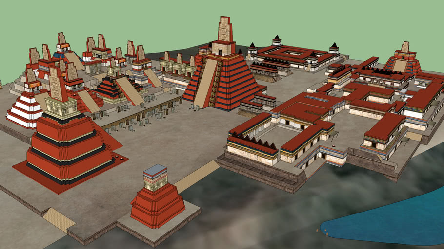 Tikal, Central plaza, palace & Temples | 3D Warehouse