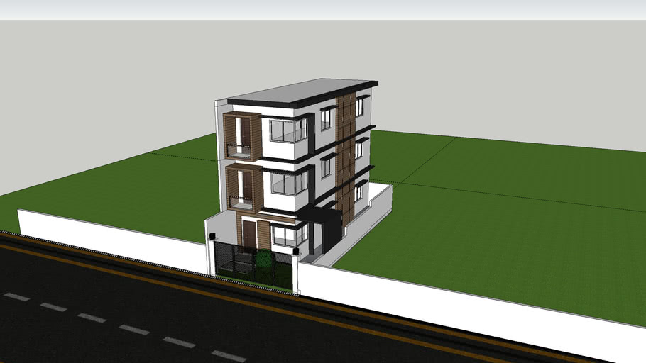 3 Storey Res'l Bldg Apartment | 3D Warehouse