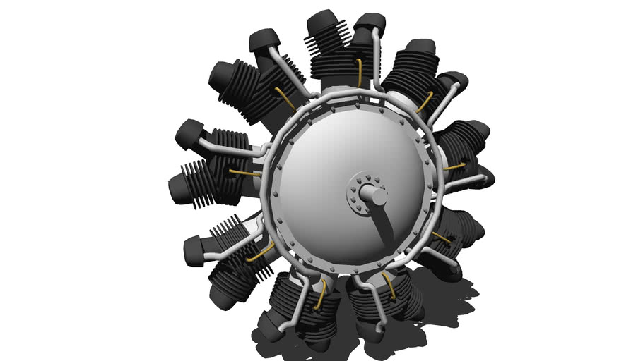 Wright R-975 Whirlwind | 3D Warehouse