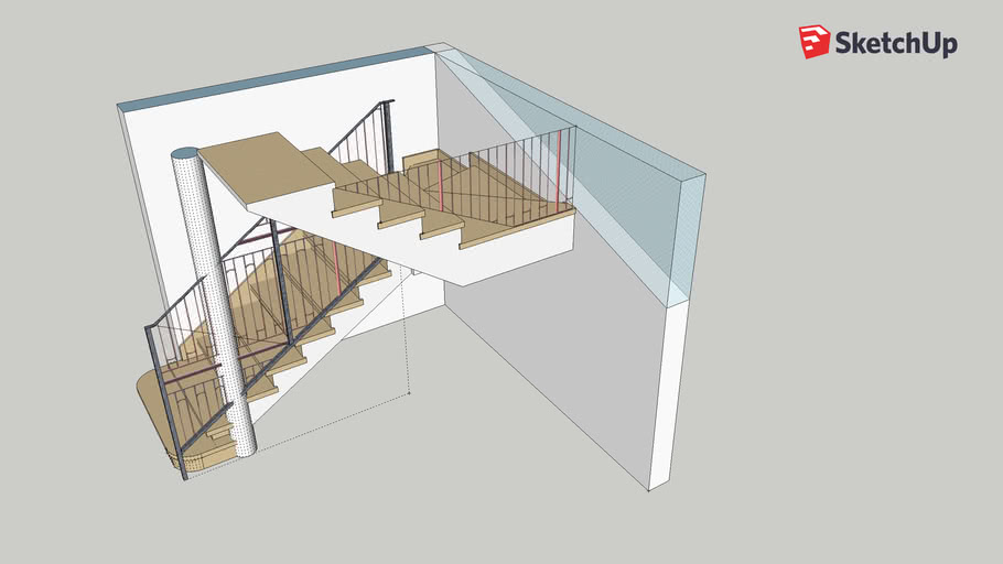 rectangular staircase | 3D Warehouse