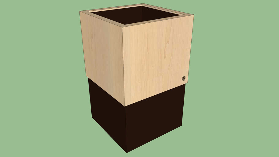 Modern Dustbin (Brown) | 3D Warehouse