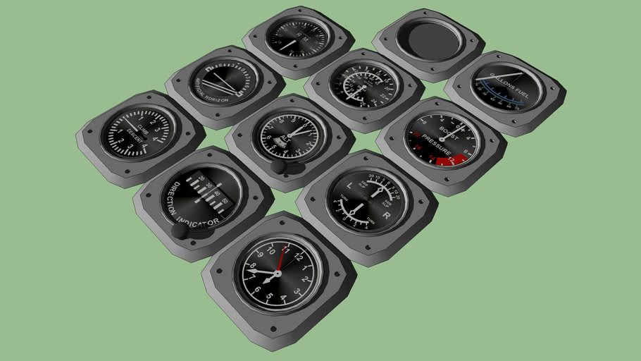 modern flight instruments | 3D Warehouse