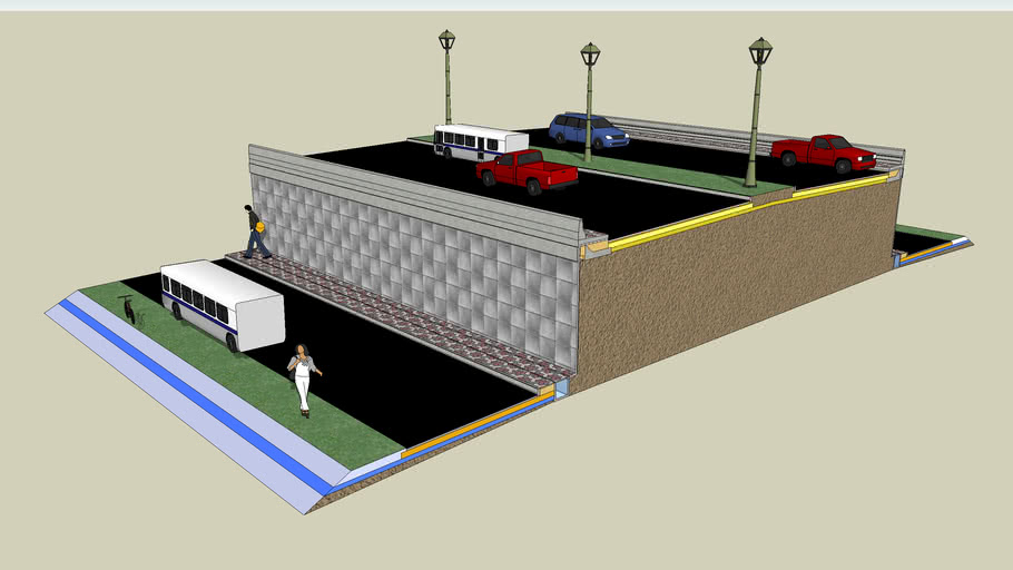 Typical 6 Lane Divided Highways Cross Section (Flyover Ramp With ...