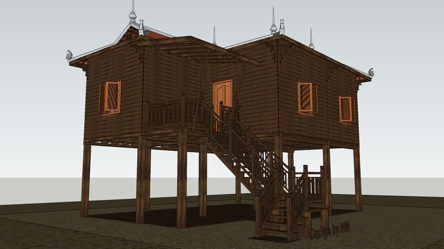 Khmer House រោងឌឿងក្លាយ Design by Prak Chandarith | 3D Warehouse