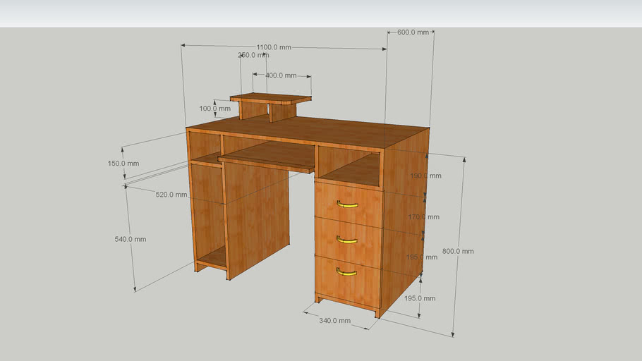 Computer table | 3D Warehouse