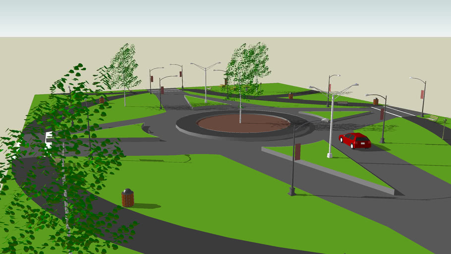Traffic Circle (Traffic loop) | 3D Warehouse