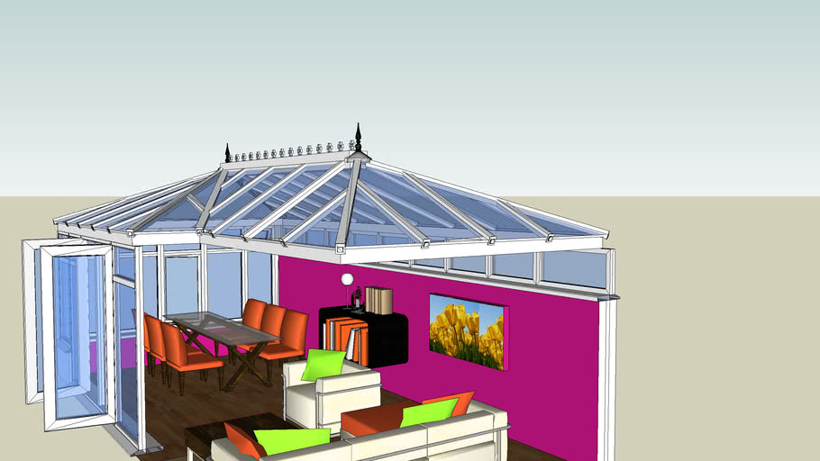 glass roof conservatory design | 3D Warehouse