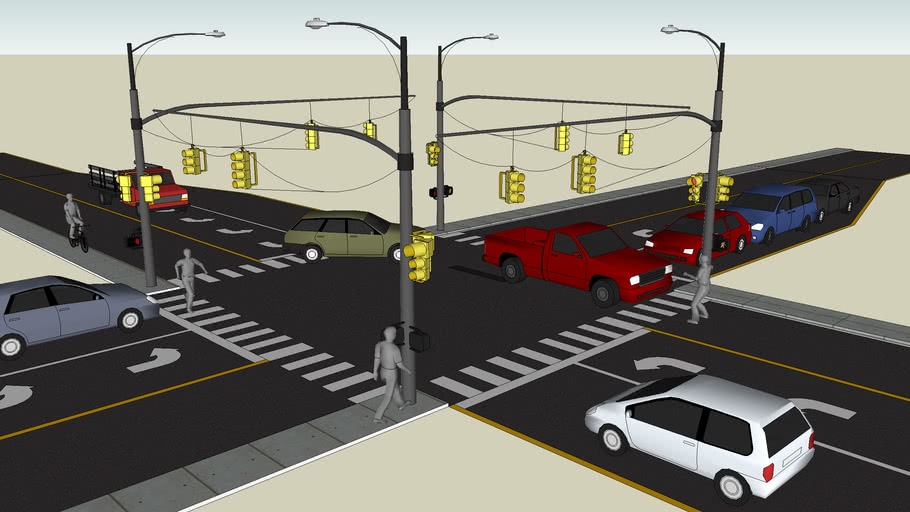 Intersection decorated | 3D Warehouse