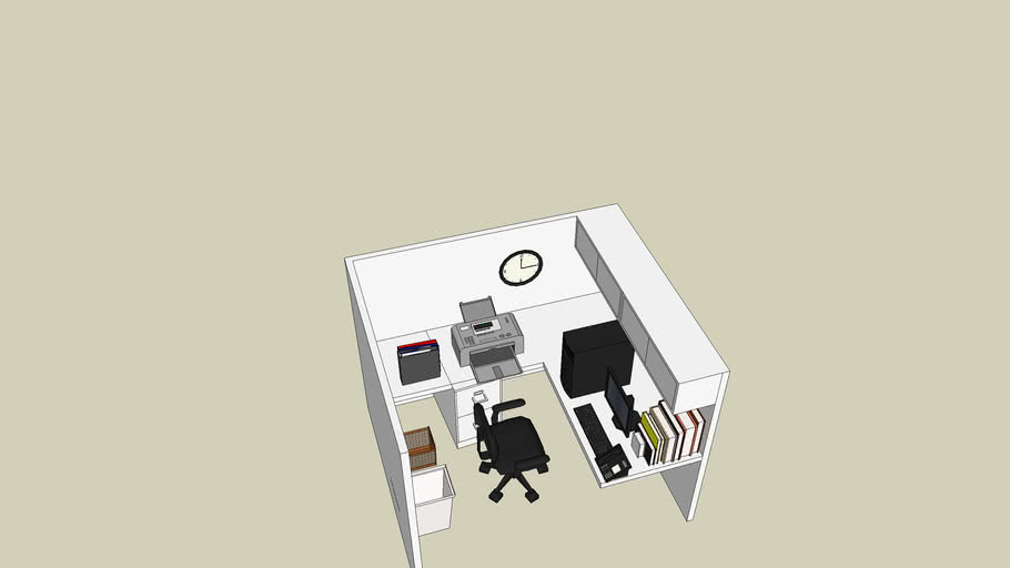 Complete Office Cubicle | 3D Warehouse
