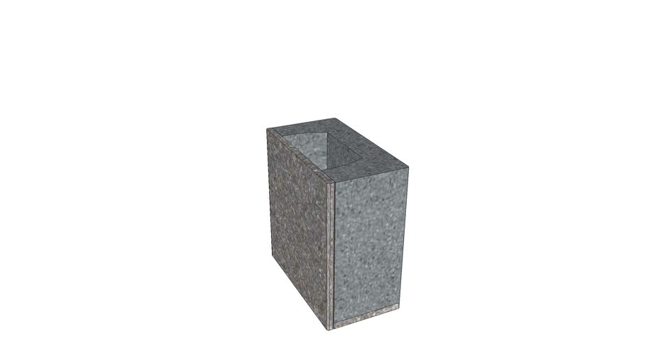 8x4x8 Concrete Block with mortar | 3D Warehouse