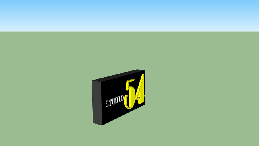 Sign Studio 54 -----3D | 3D Warehouse