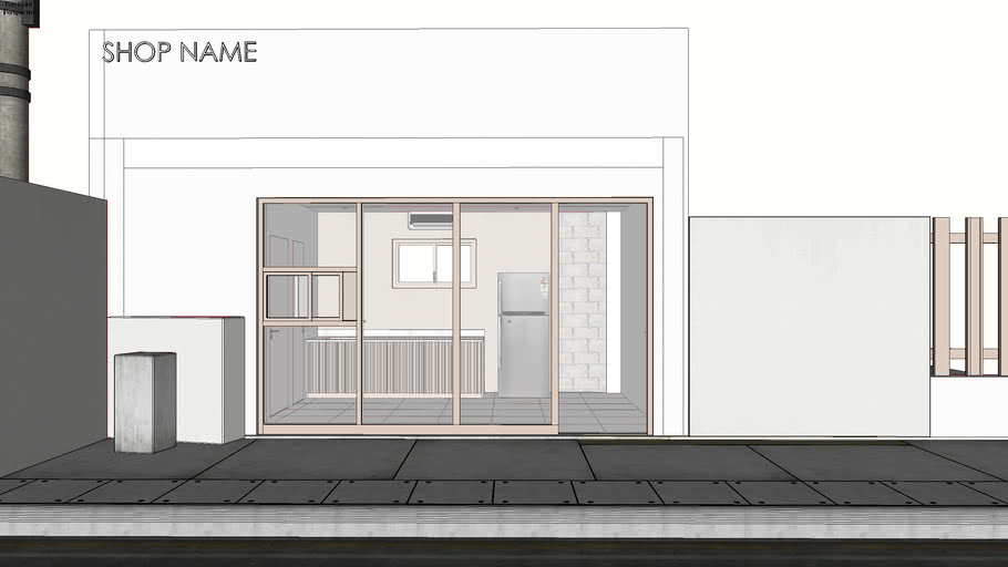 Milk tea shop - Bubble tea shop - modern minimalist design | 3D Warehouse