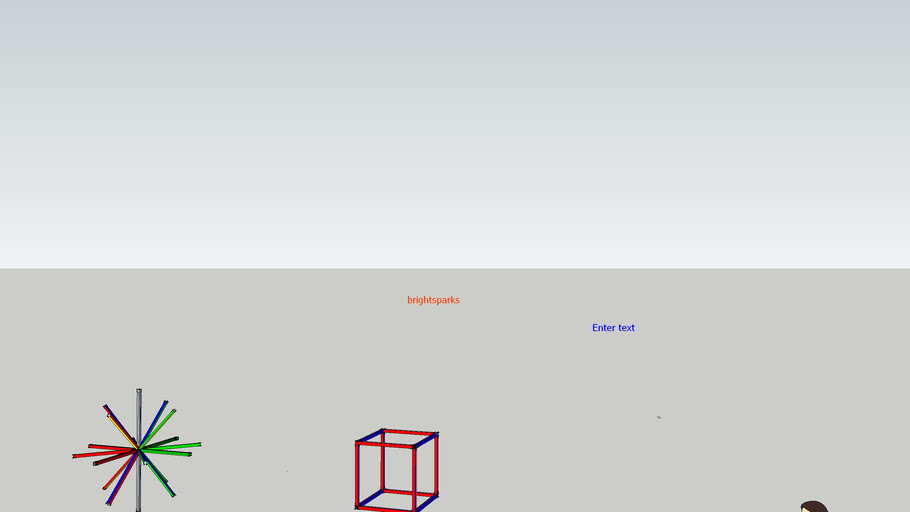 500mm cube wire frame 25mm box section coloured | 3D Warehouse