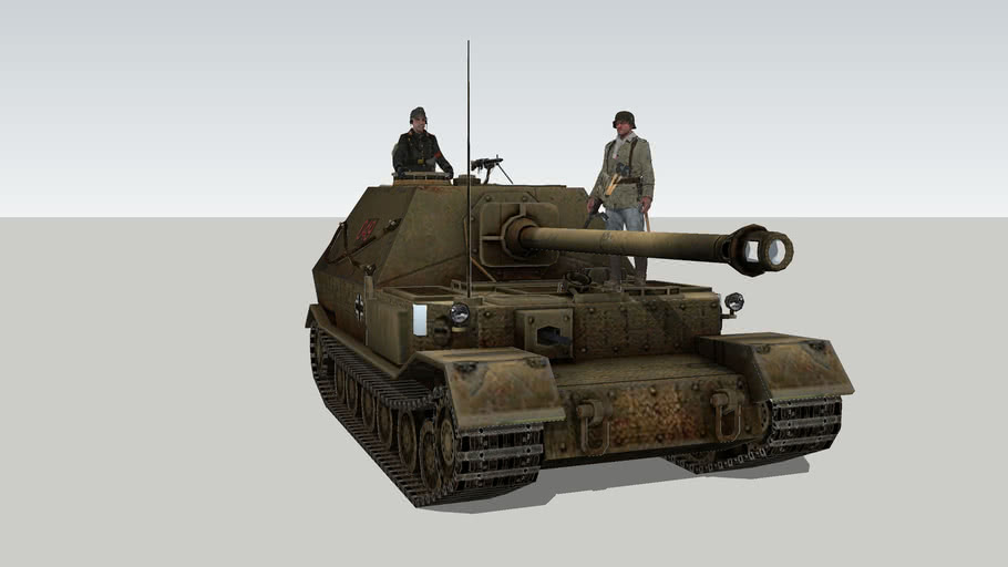 WW2 German SdKfz 184 Panzerjager Tiger - Ferdinand Elefant - Sand Set ...