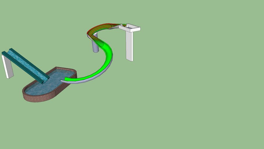 Pool with two Slides | 3D Warehouse