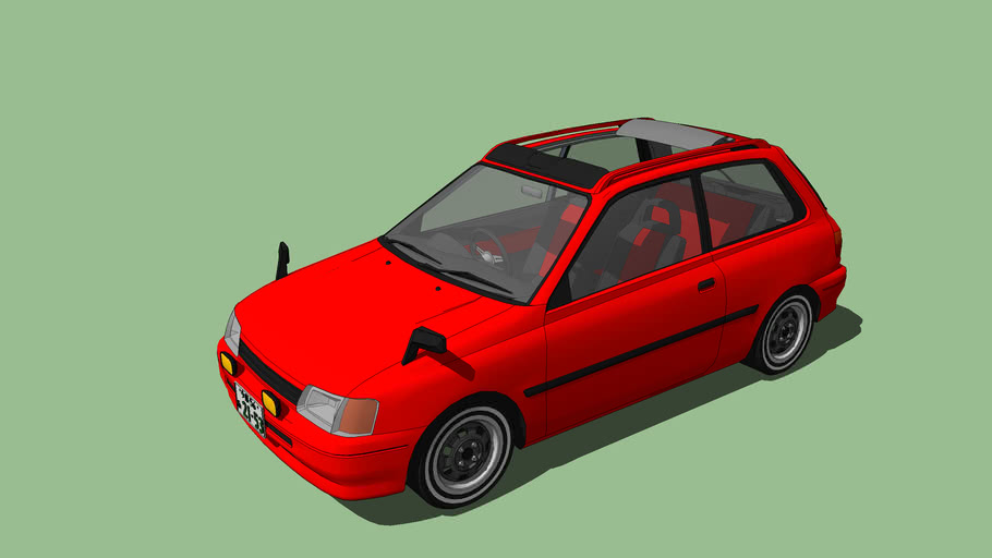 Toyota Starlet Canvas Top EP82 | 3D Warehouse