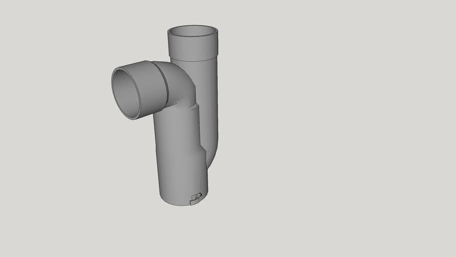 Siphon vertical PVC D40 | 3D Warehouse