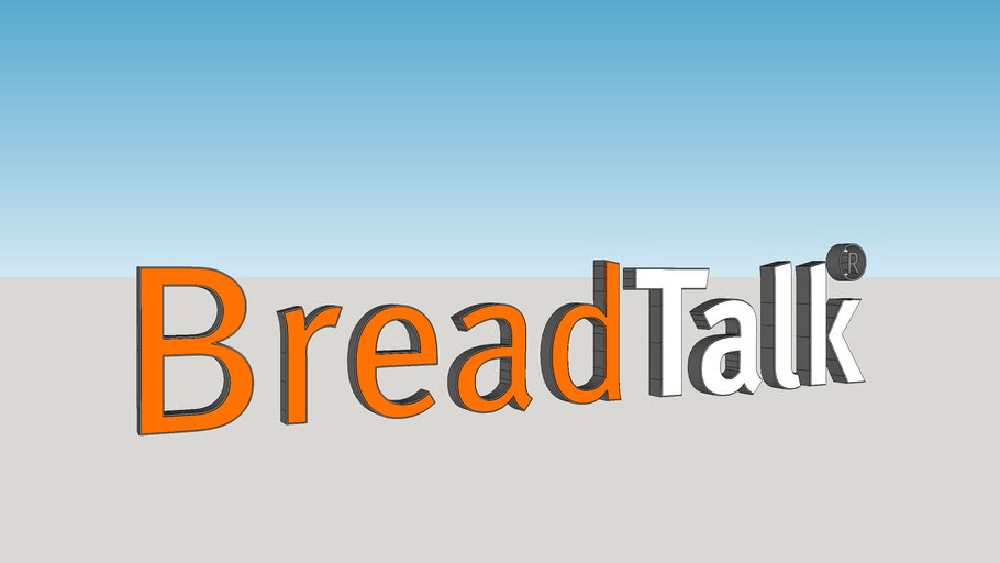 Breadtalk Letter Sign Logo Store | 3D Warehouse
