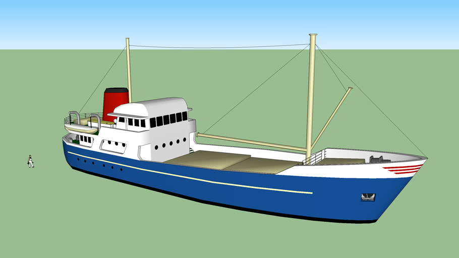 Low Poly Cargo Ship | 3D Warehouse