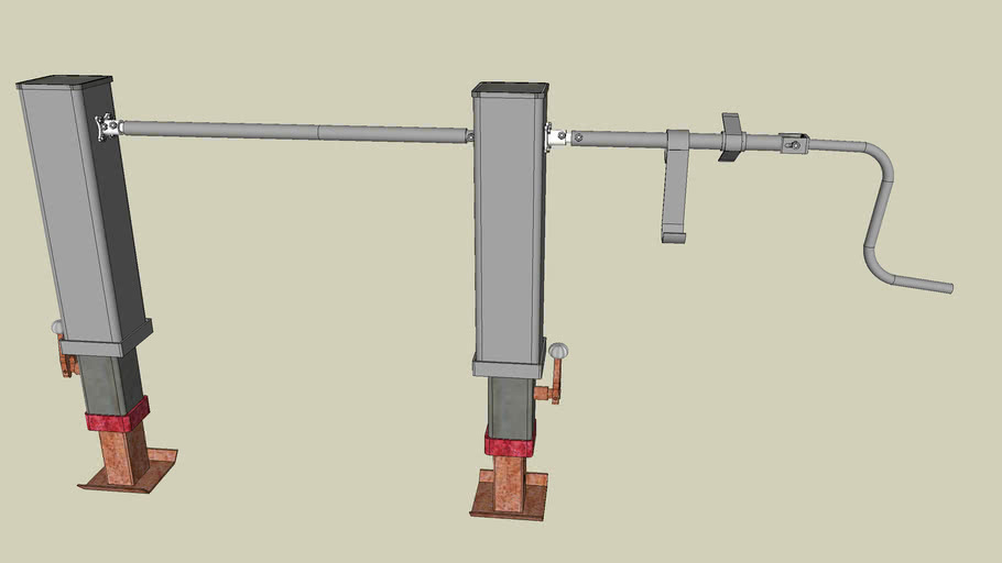 Gooseneck Trailer Drop Leg Jack | 3D Warehouse