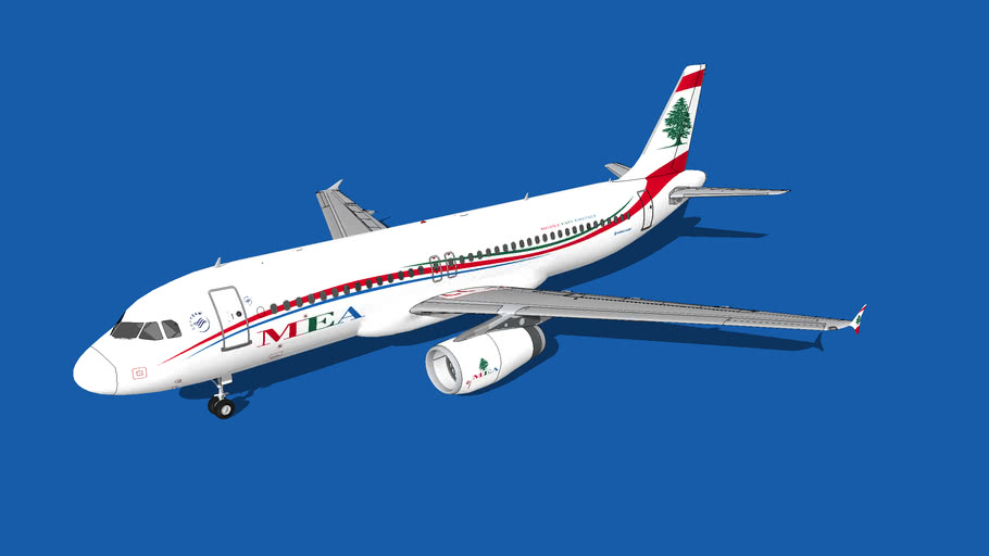 MEA - Middle East Airlines Airbus A320-232 | 3D Warehouse
