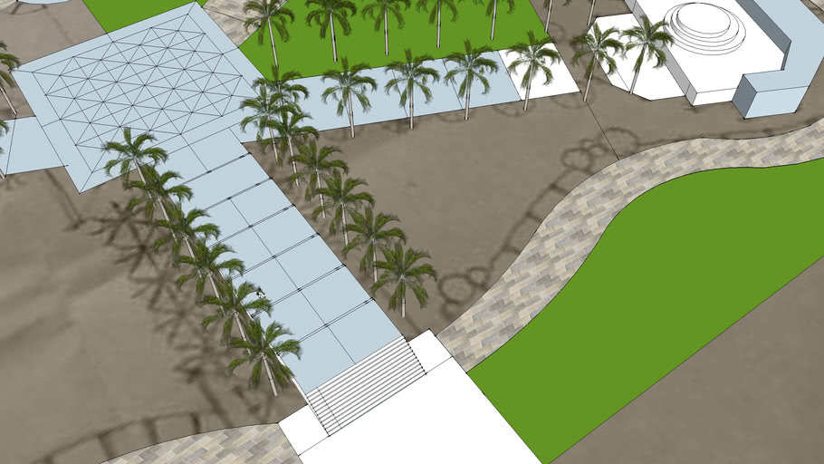 garden landscape with seating area | 3D Warehouse