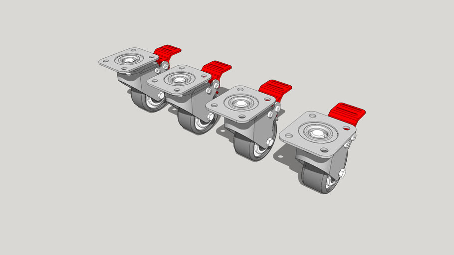 Casters (Set of 4) | 3D Warehouse