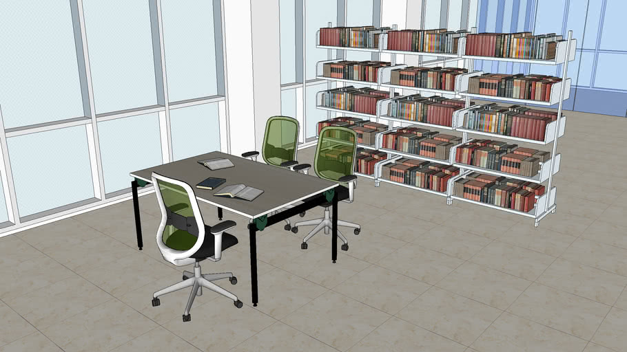 Storage - Library w Interior | 3D Warehouse