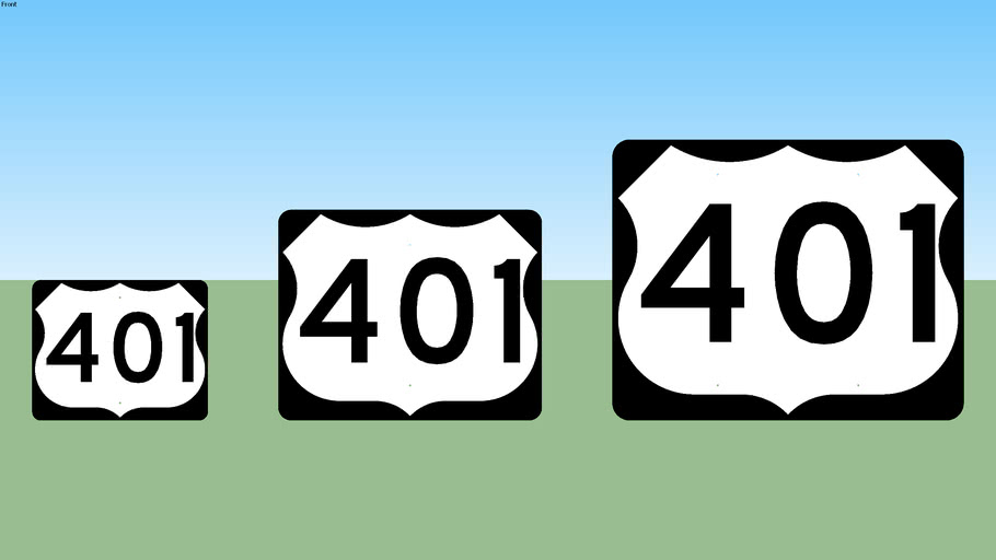 U.S. 401 Sign | 3D Warehouse